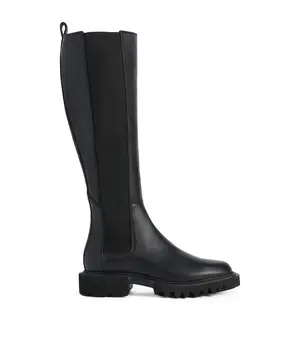 ALLSAINTS Leather Maeve Knee-high Boots - Black