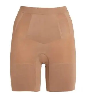 Spanx Sculpt Oncore Mid-thigh Shorts Firm Control - Nude