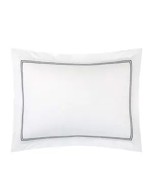 YVES DELORME Organic Cotton Duo Oxford Pillowcase - Navy