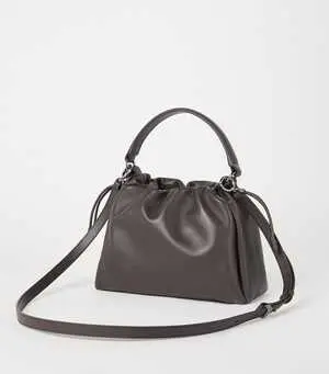 Brunello Cucinelli Small Leather Bucket Bag - Brown