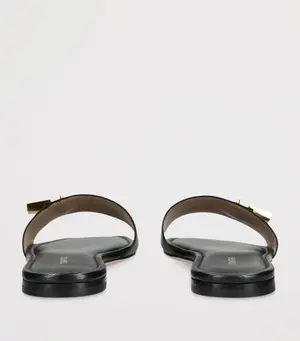 TOM FORD Leather Padlock-detail Slides