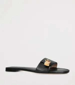TOM FORD Leather Padlock-detail Slides