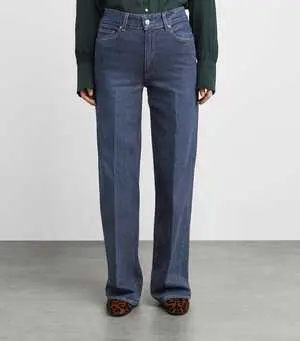 Paige Sasha High-rise Straight Jeans - Blue