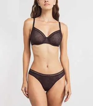 Simone Perele Lace Comète Bikini Briefs - Brown