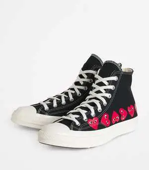 Play Comme Des Garcon X Converse Heart Chuck Taylor All Star '70 High-top Sneakers - Black
