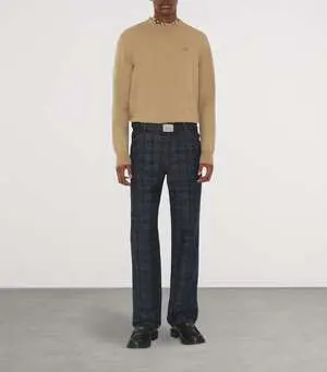 Burberry Cashmere-blend Slim Sweater - Beige