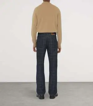 Burberry Cashmere-blend Slim Sweater - Beige
