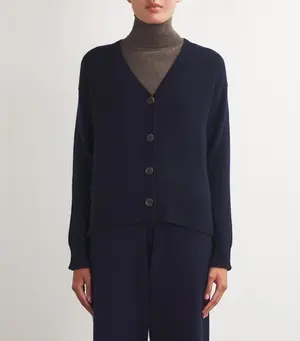 Harrods Cashmere Boxy Cardigan - Navy