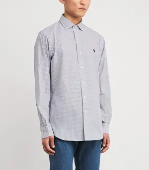 Polo Ralph Lauren Cotton Poplin Check Shirt - Navy
