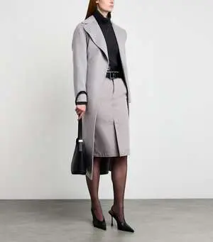 Max Mara Virgin Wool-cashmere Wrap Coat