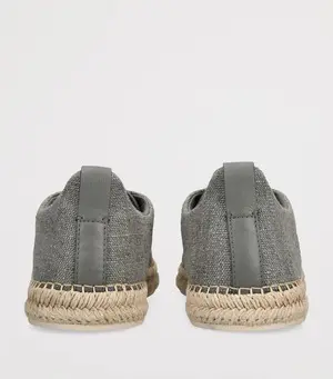 Zegna Canvas Triple Stitch Espadrilles - Grey