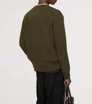 Burberry Wool-cashmere Ekd Sweater - Green