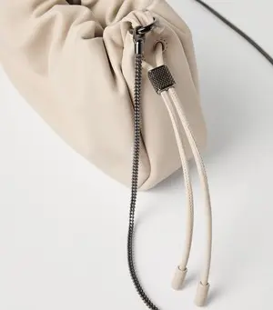 Brunello Cucinelli Mini Leather Bucket Bag