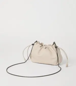 Brunello Cucinelli Mini Leather Bucket Bag