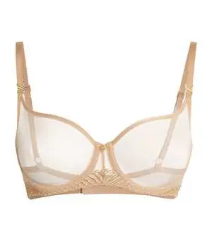 AUBADE Sheer Emotion Underwired Half-cup Bra Beige