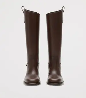 Burberry Leather Cavalier Knee-high Boots