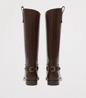 Burberry Leather Cavalier Knee-high Boots