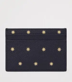 Smythson Panama Leather Stars Card Holder