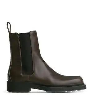 Bottega Veneta Leather Intrecciato-detail Ben Chelsea Boots - Brown