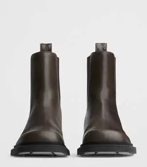 Bottega Veneta Leather Intrecciato-detail Ben Chelsea Boots - Brown