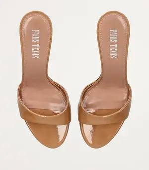Paris Texas Lidia Patent Leather Mules - Beige