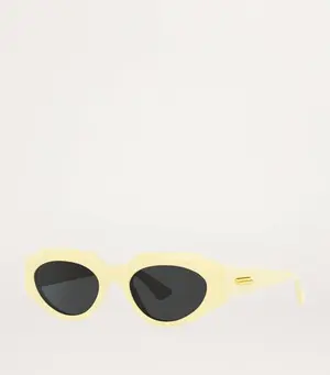 Bottega Veneta Oval Sunglasses - Yellow