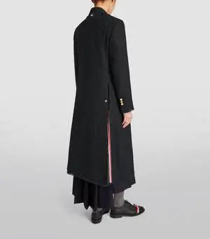 Thom Browne Tailored Wide-lapel Overcoat - Navy