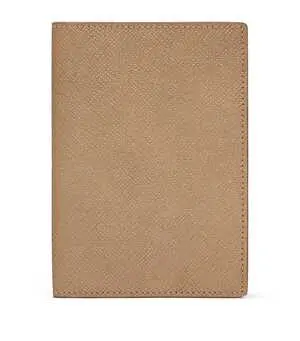 Smythson Panama Leather Passport Cover - Metallic