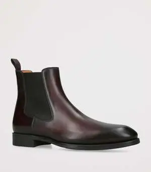 Magnanni Suede Madison Chelsea Boots - Black