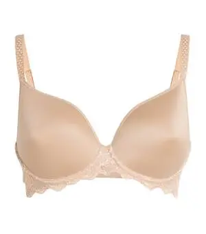 Simone Perele Lace Caresse Plunge Bra - Pink