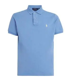 Polo Ralph Lauren Cotton Mesh Custom-fit Polo Shirt - Blue