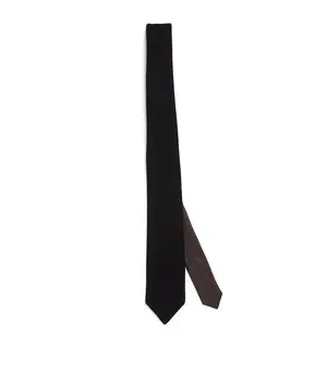 Giorgio Armani Velvet Neck Tie - Brown