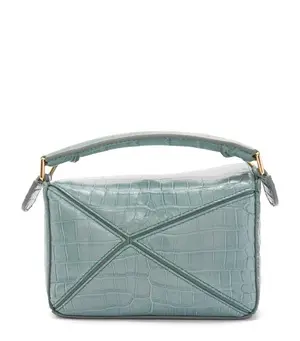 Loewe Croc Effect Shoulder Bags