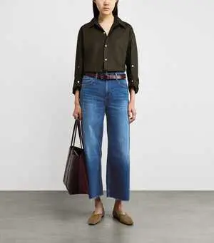 Citizens Of Humanity Cropped Lyra Wide-leg Jeans - Blue