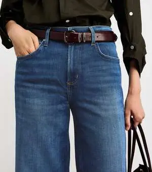 Citizens Of Humanity Cropped Lyra Wide-leg Jeans - Blue