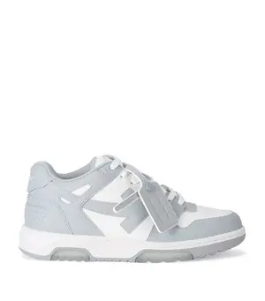Off-White Leather Out Of Office Sneakers Grey
