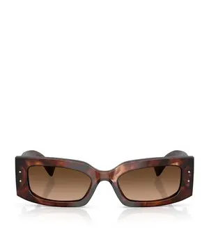 Dolce & Gabbana Acetate Rectangular Sunglasses - Red