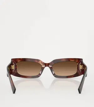 Dolce & Gabbana Acetate Rectangular Sunglasses - Red