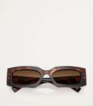 Dolce & Gabbana Acetate Rectangular Sunglasses - Red