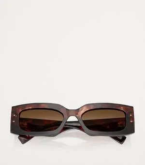 Dolce & Gabbana Acetate Rectangular Sunglasses - Red