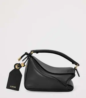Loewe X Paula's Ibiza Mini Lambskin Puzzle Top-handle Bag - Black