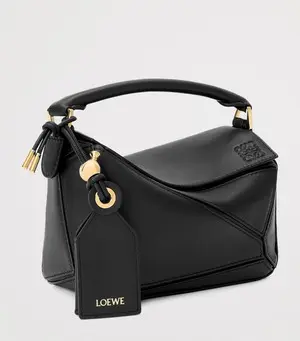 Loewe X Paula's Ibiza Mini Lambskin Puzzle Top-handle Bag - Black