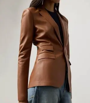 Ralph Lauren Parker Leather Blazer