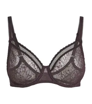 Simone Perele Lace Comète Plunge Bra - Brown