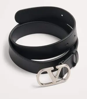 Valentino Garavani Vlogo Signature Leather Belt