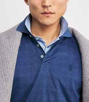 Polo Ralph Lauren Cotton Glen Plaid Polo Shirt - Blue