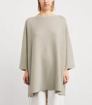 Eskandar Cashmere Split-sleeve Relaxed Sweater - Grey