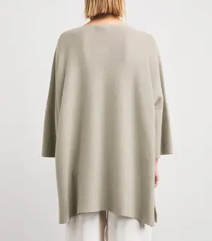 Eskandar Cashmere Split-sleeve Relaxed Sweater - Grey
