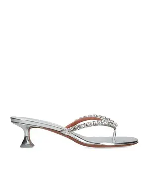 Amina Muaddi Studded Sandals For Women