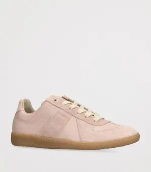 MAISON MARGIELA Leather And Suede Replica Sneakers - Pink